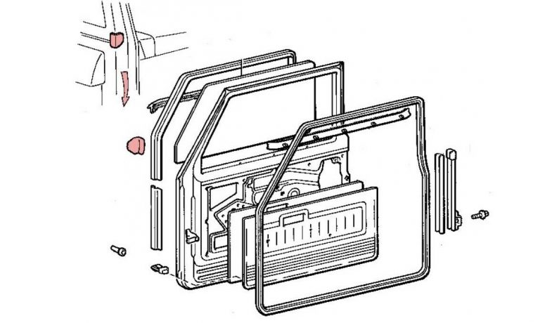 Toyota Land Cruiser Packing Front Door Spacer Rubber Seal FJ45 BJ40 OEM ...