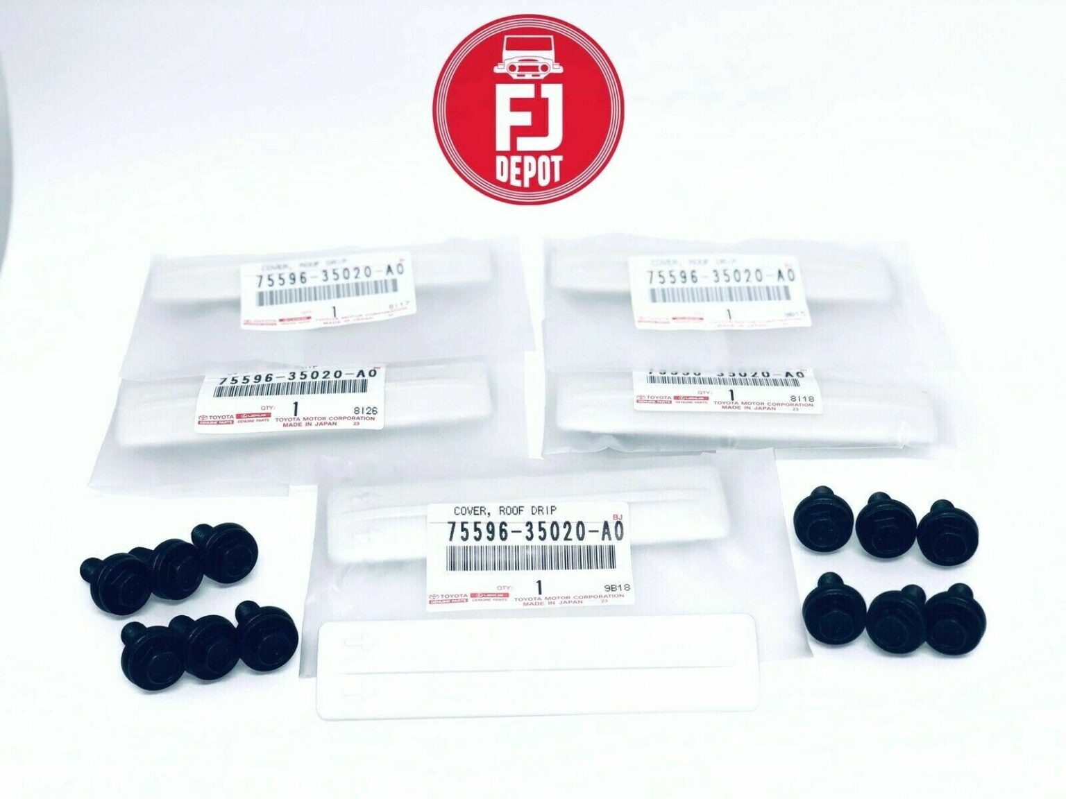 TOYOTA FJ CRUISER OEM GENUINE ROOF RACK REMOVAL KIT COVER CLIPS SET ...